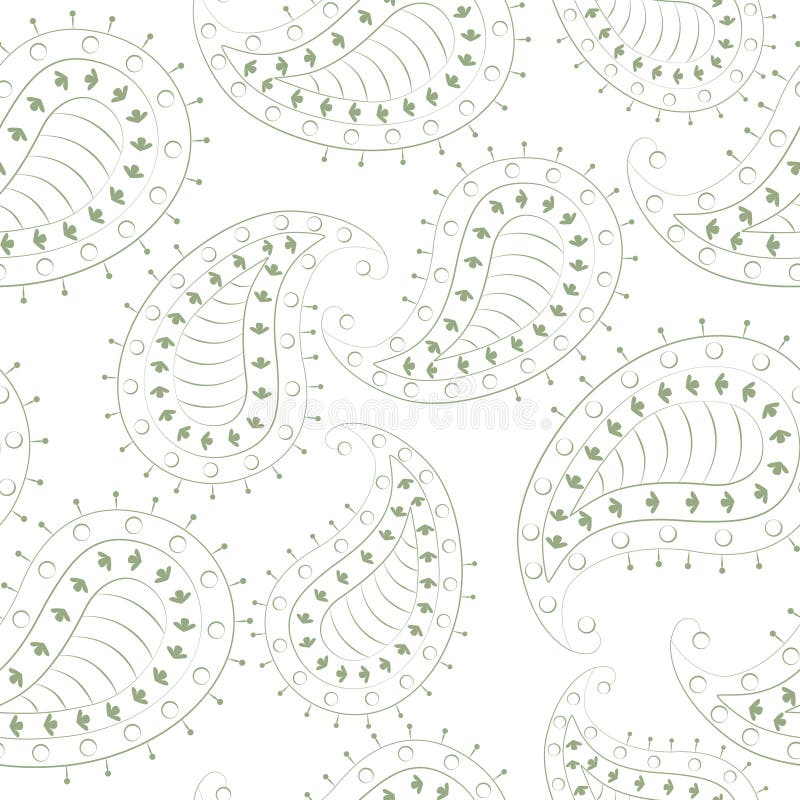 Simple paisley pattern stock illustration. Illustration of ornate ...
