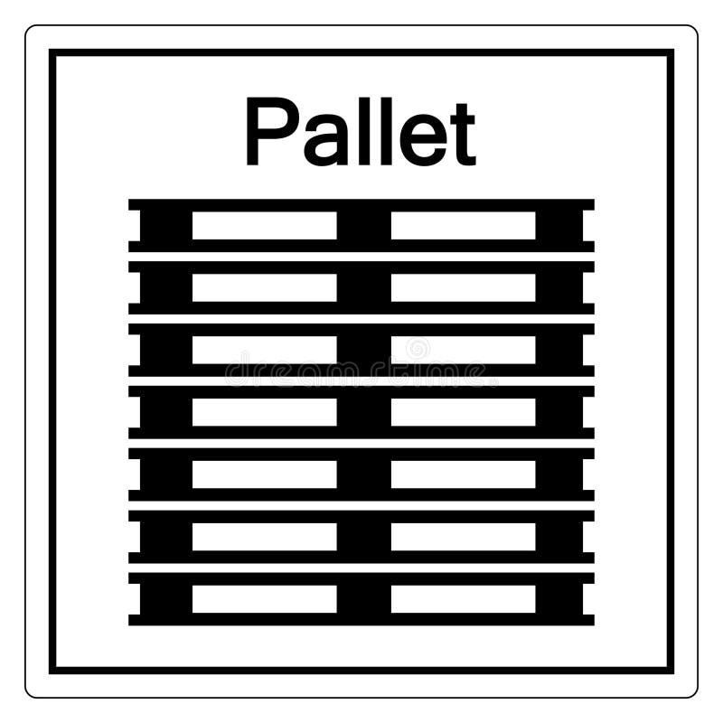 Simple Pallet Icon for Warehouse and Logistics Stock Illustration ...