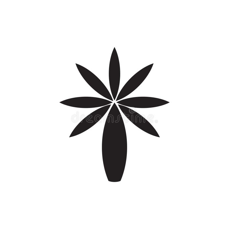 Simple Palm Logo Template Icon Stock Vector - Illustration of abstract ...