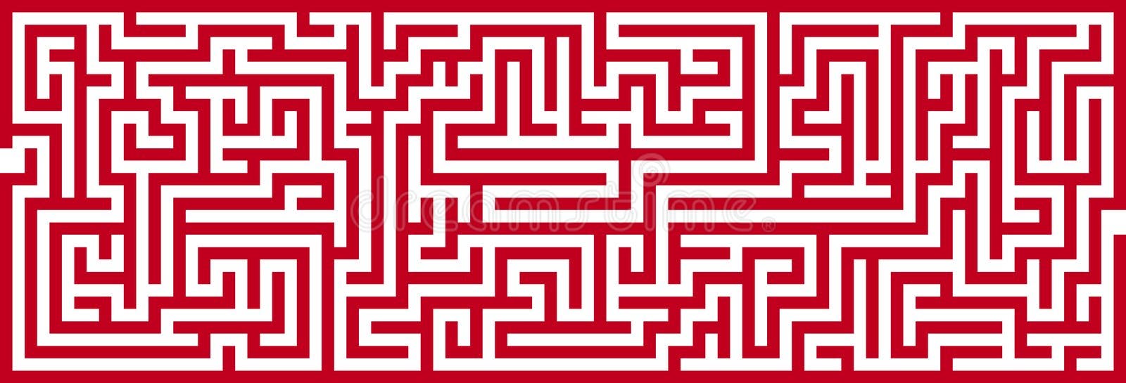 Red maze stock vector. Illustration of lost, quiz, huge - 5830675