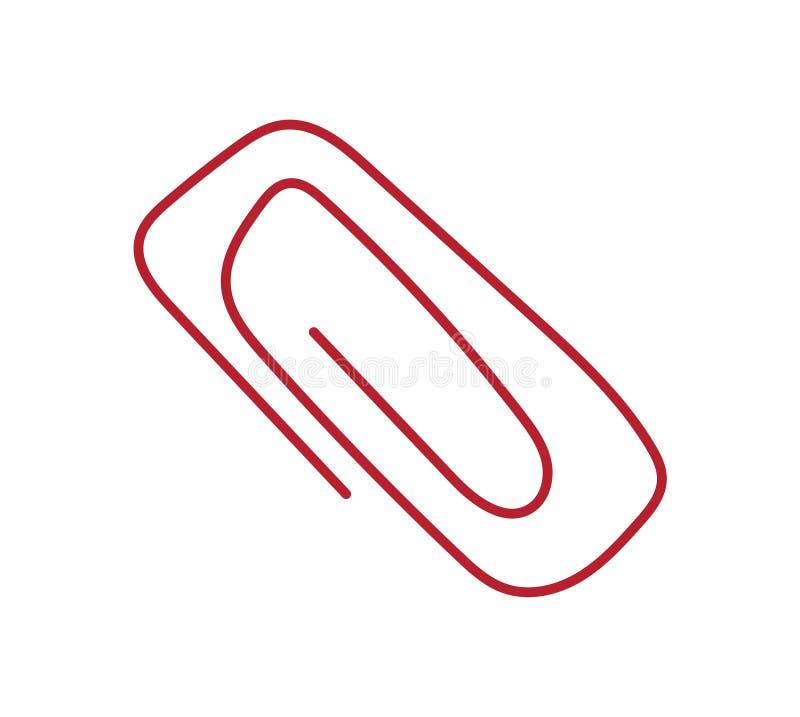 Simple Paper Clip Icon stock vector. Illustration of heart - 350185362