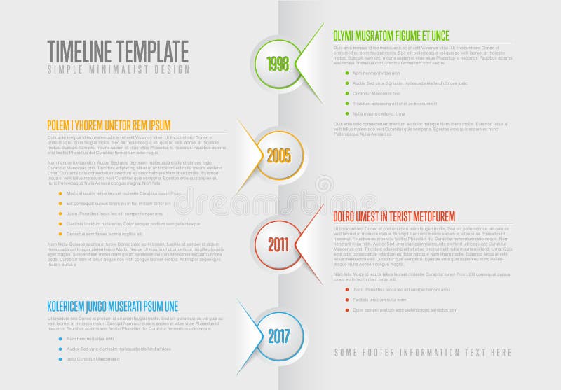 Simple paper timeline stock vector. Illustration of line - 96703184