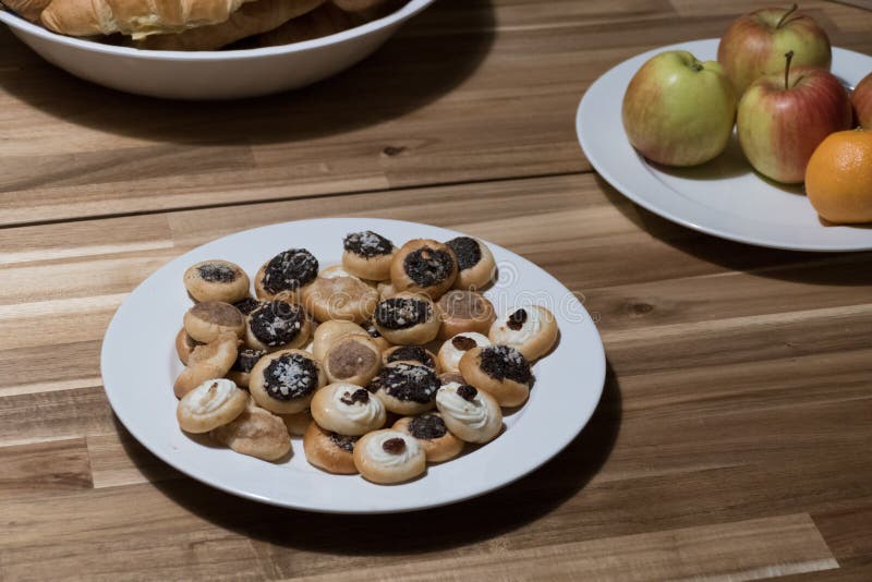Simple Party Refreshment on a Wooden Table Stock Image - Image of ...