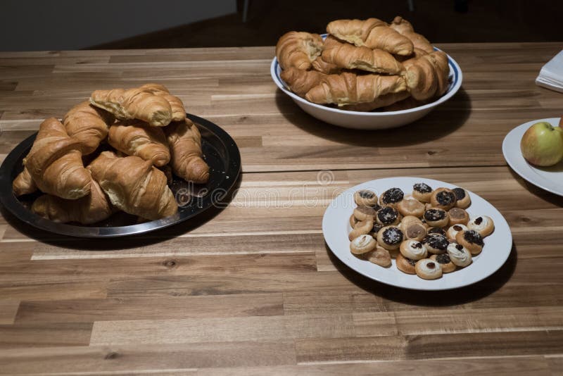 Simple Party Refreshment on a Wooden Table Stock Image - Image of ...