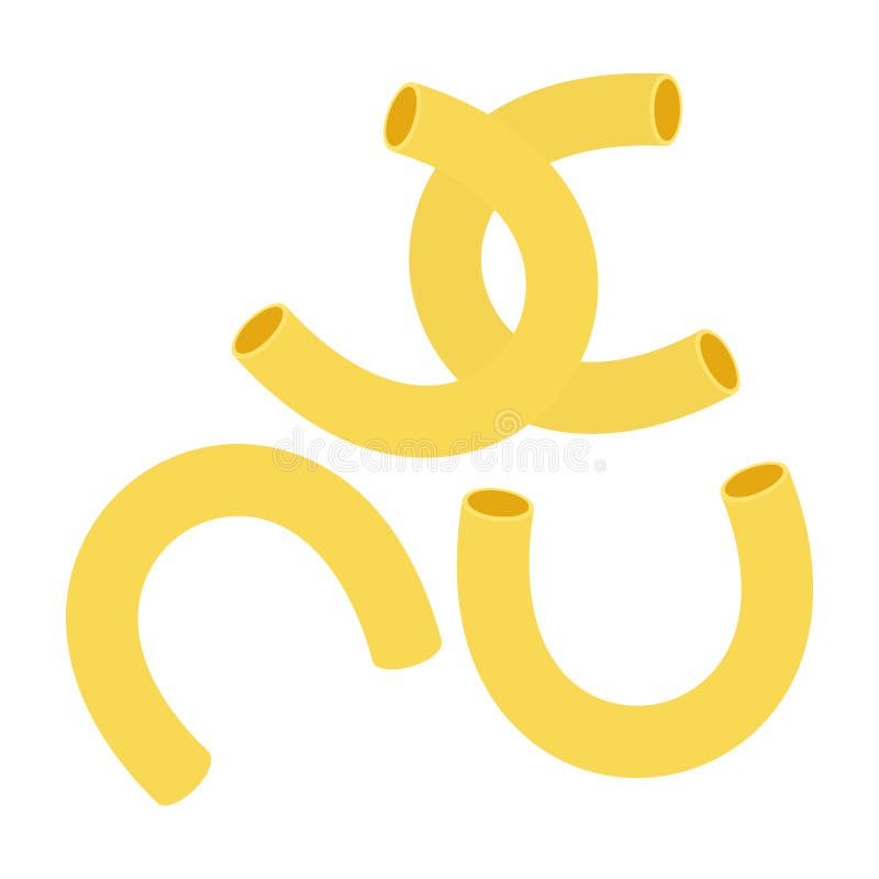 Simple Pasta Shapes Collection. Flat Illustration Stock Vector ...