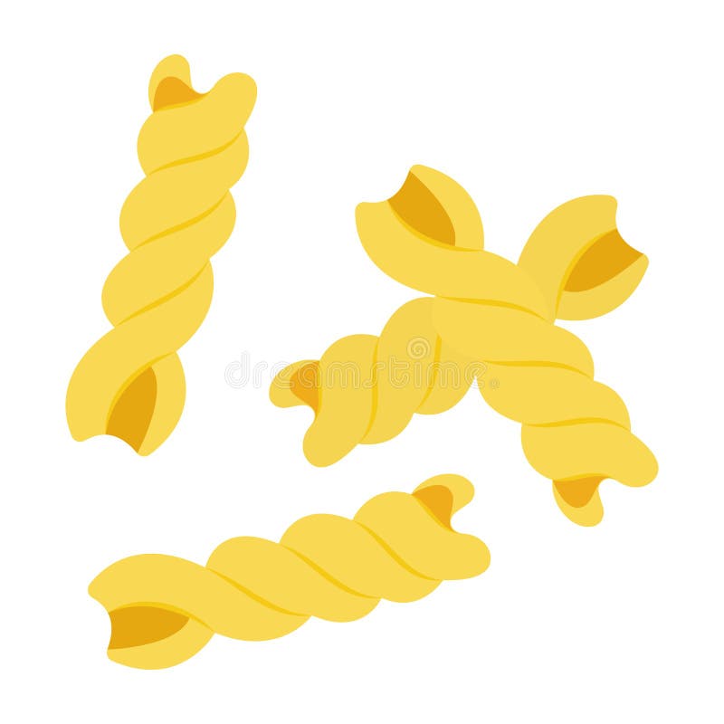 Simple Pasta Shapes Collection. Flat Illustration Stock Vector ...