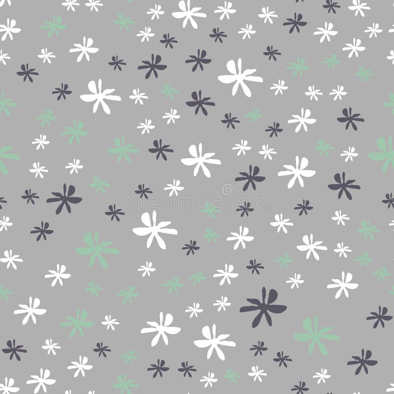 Simple Pastel Color Vector Floral Pattern Seamless Stock Vector ...