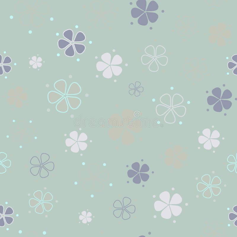 Simple Pastel Floral Pattern Stock Vector - Illustration of paper ...