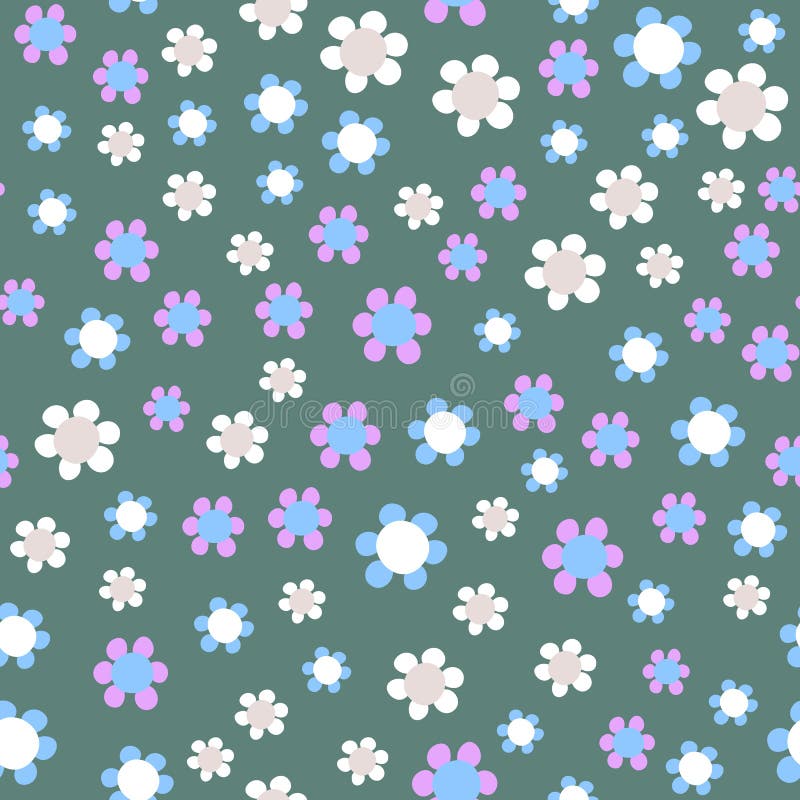 Simple Pastel Floral Pattern Stock Vector - Illustration of baby ...