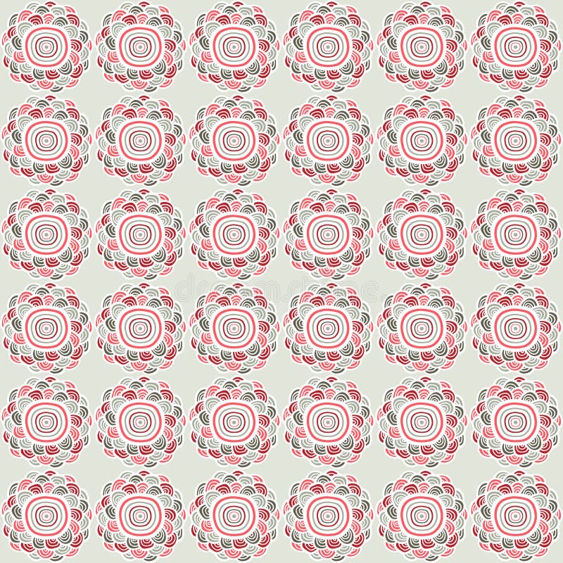 Simple Pastel Flower Pattern Stock Illustration - Illustration of color ...