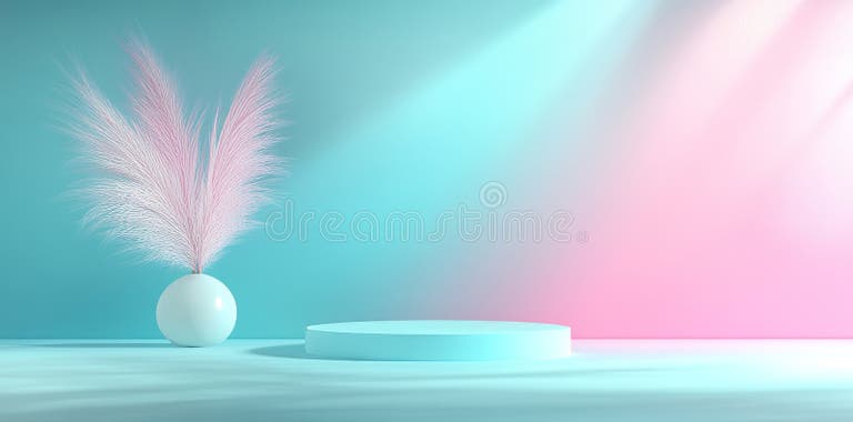 Simple Pastel Gradient Background Featuring an Elegant Vase with ...