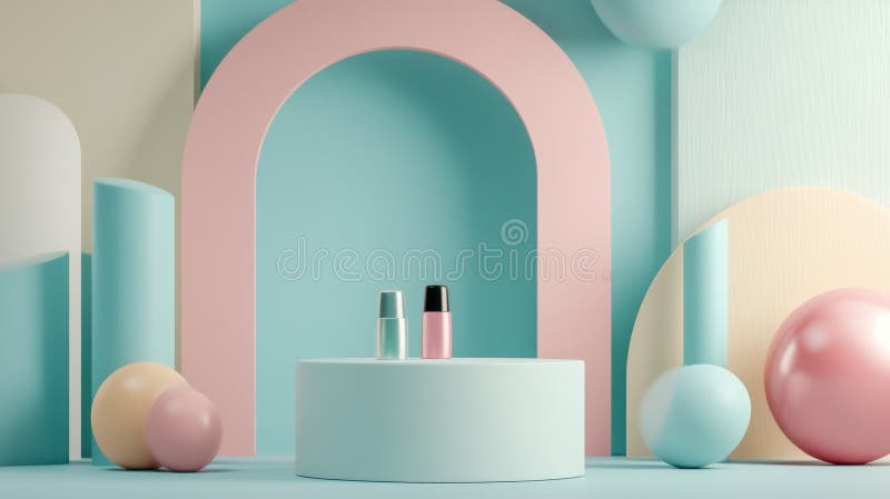 Simple Pastel Gradient Background Featuring an Elegant Vase with ...