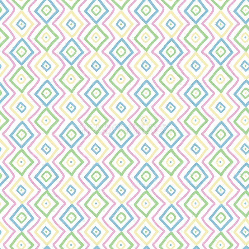 Simple Pastel Seamless Pattern Stock Vector - Illustration of hand ...
