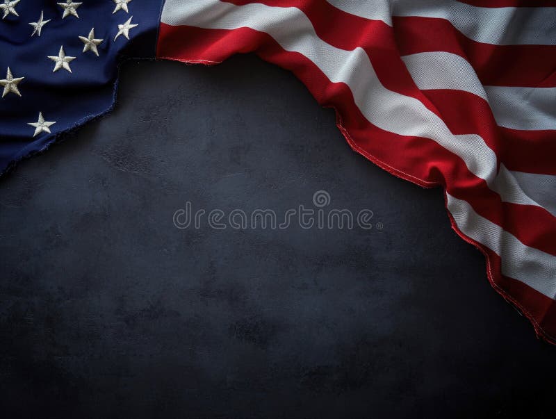 Simple Patriotic Design with Ample Space for Text or Graphics Stock ...