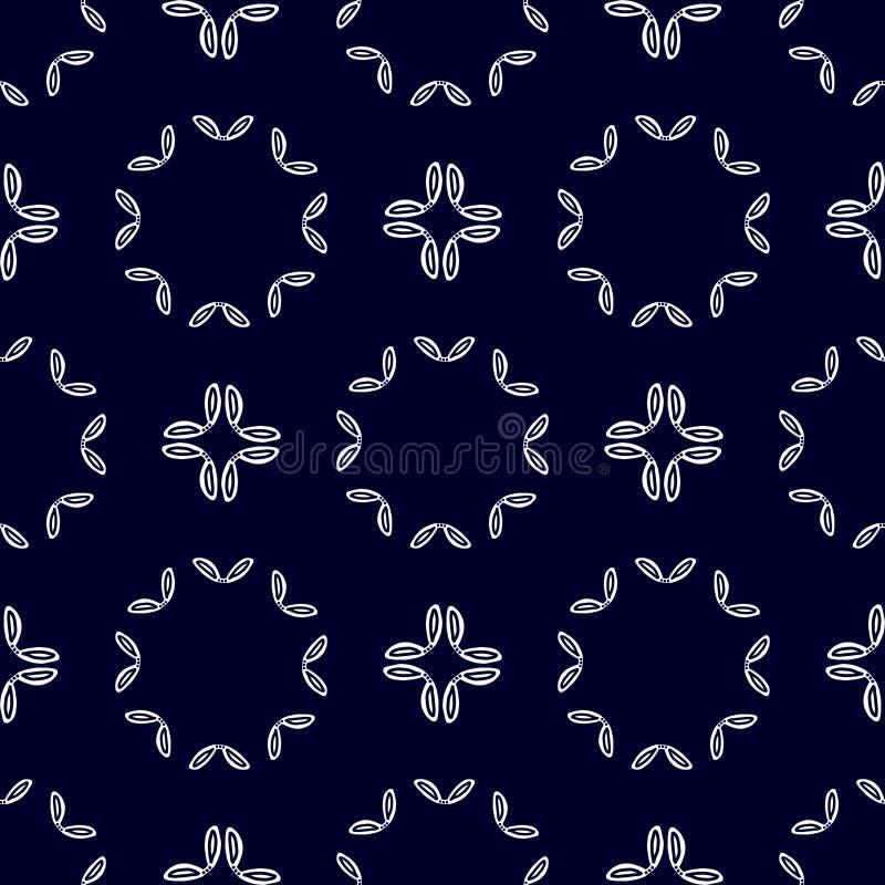 A Simple Pattern of Blue Circles and Squares in the Doodle Style. Blue ...