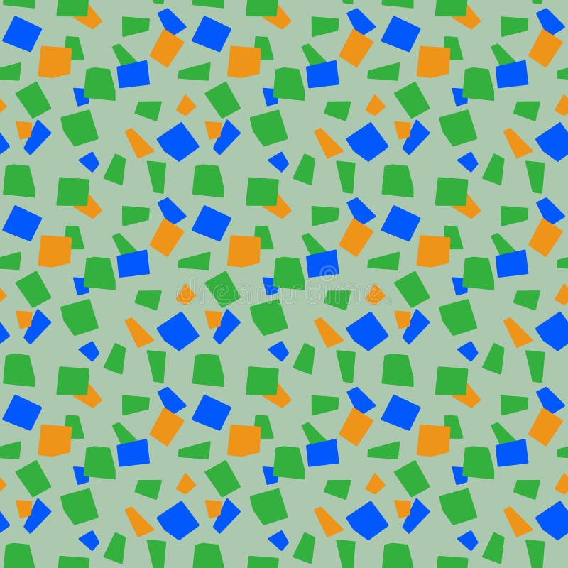 Simple Pattern in Green Blue and Yellow. Stock Vector - Illustration of ...
