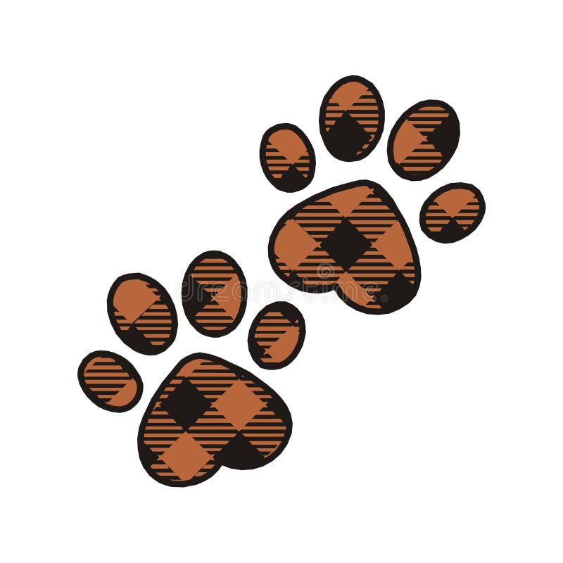 Simple PATTERN INSIDE Paw Logo Vector Icon, Simple Paw Logo Template ...