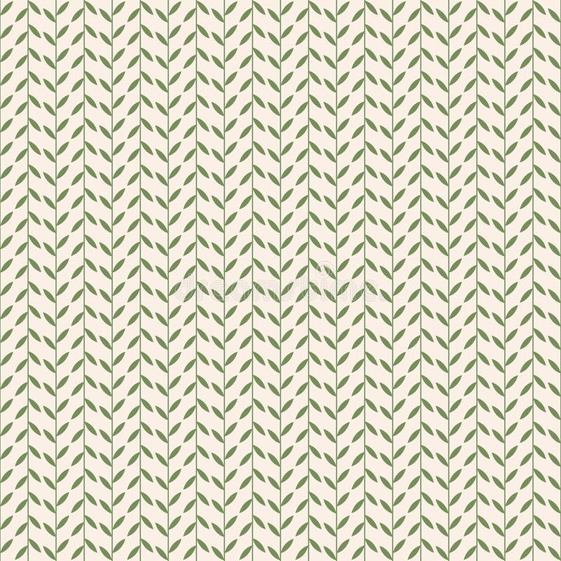 Simple Pattern with Leaves Vintage Stock Illustration - Illustration of ...