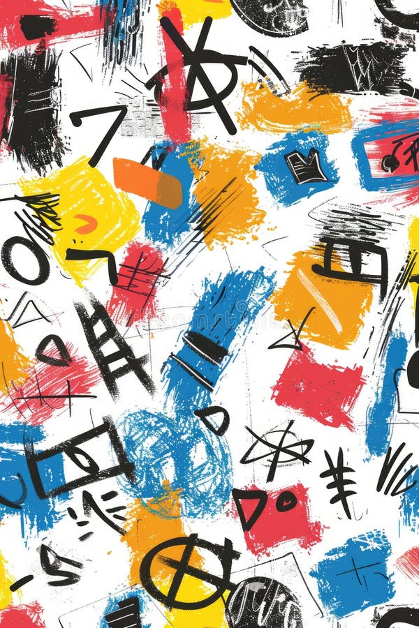 A Simple Pattern of Letters and Numbers on a White Background. Suitable ...