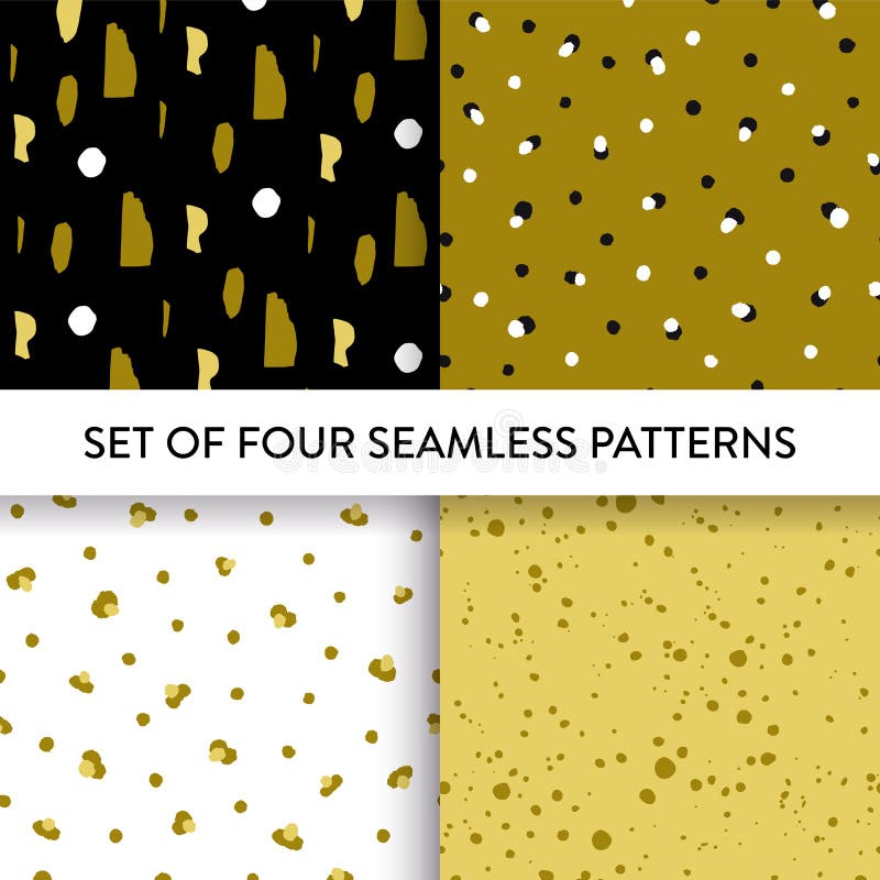 Simple Pattern Set with Cutout Shape, Dot, Drop. Stock Vector ...