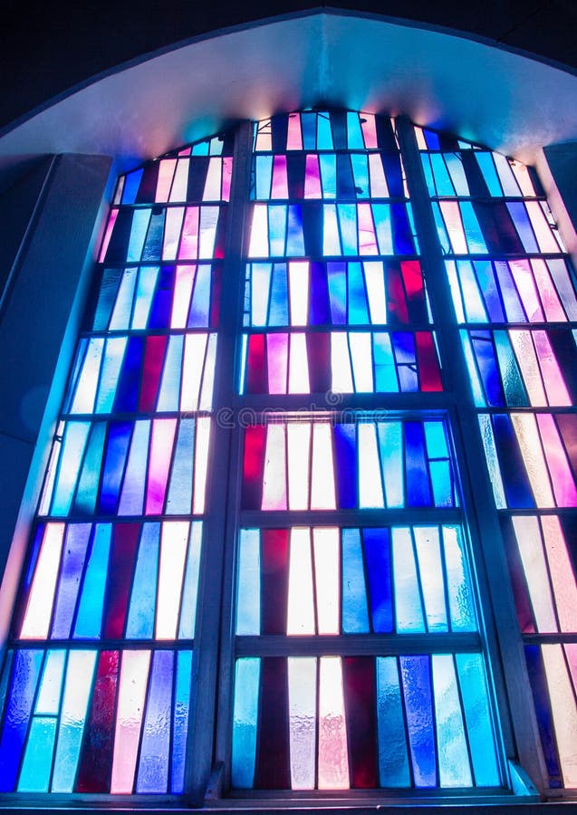 Simple Pattern in Stained Glass Church of Abbey Stock Photo - Image of ...