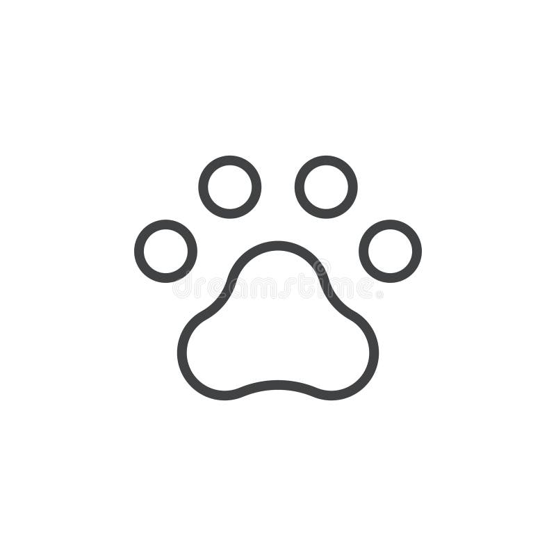 Simple Paw Icon Symbolizing Pets or Animals Stock Vector - Illustration ...