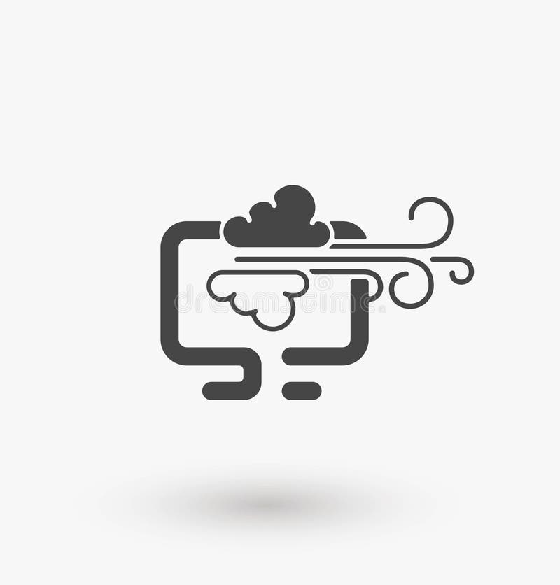 Simple PC Cloud Icon on White Background. Simple PC Cloud Vector. EPS8 ...
