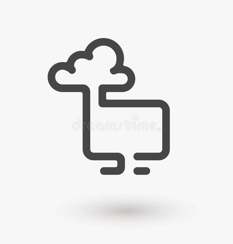 Simple PC Cloud Icon on White Background. Simple PC Cloud Vector. EPS8 ...