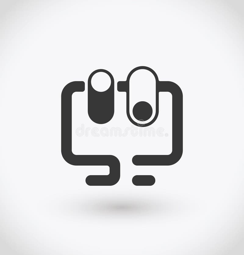 Simple PC Control Icon on White Background. Simple PC Control Vector ...