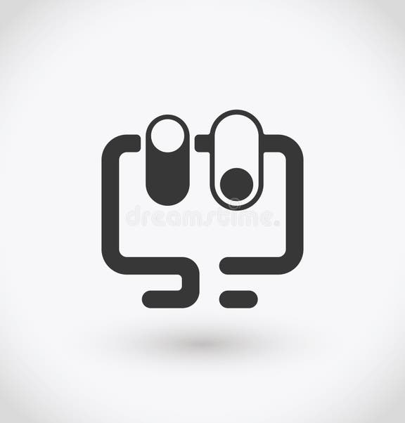 Simple PC Control Icon on White Background. Simple PC Control Vector ...