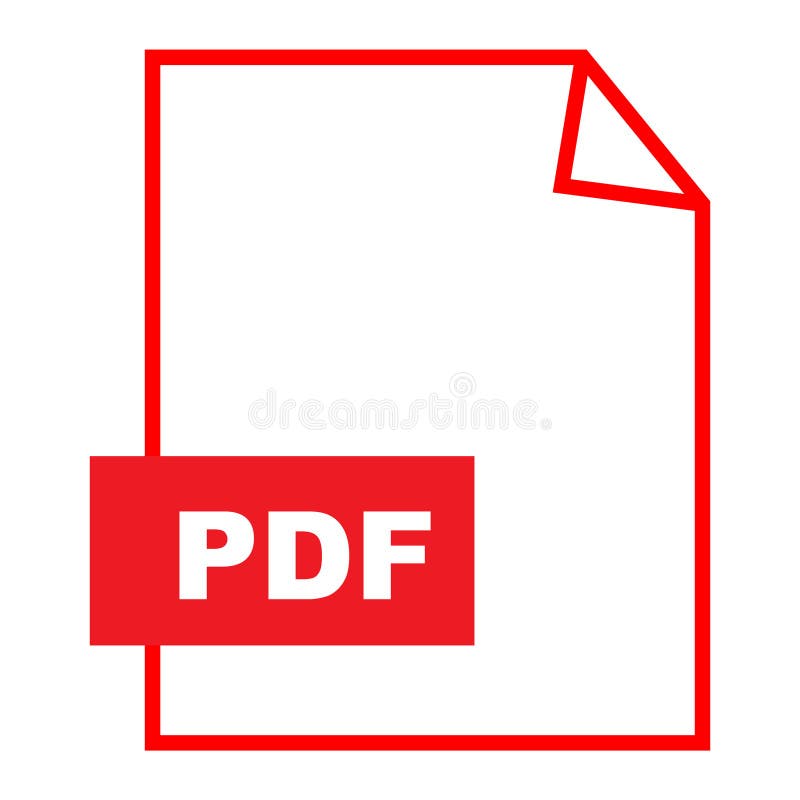 Simple PDF File Icon with a Clean Red Border, Indicating a File Format ...