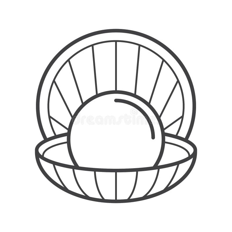 Simple pearl stock vector. Illustration of flat, simple - 258805355