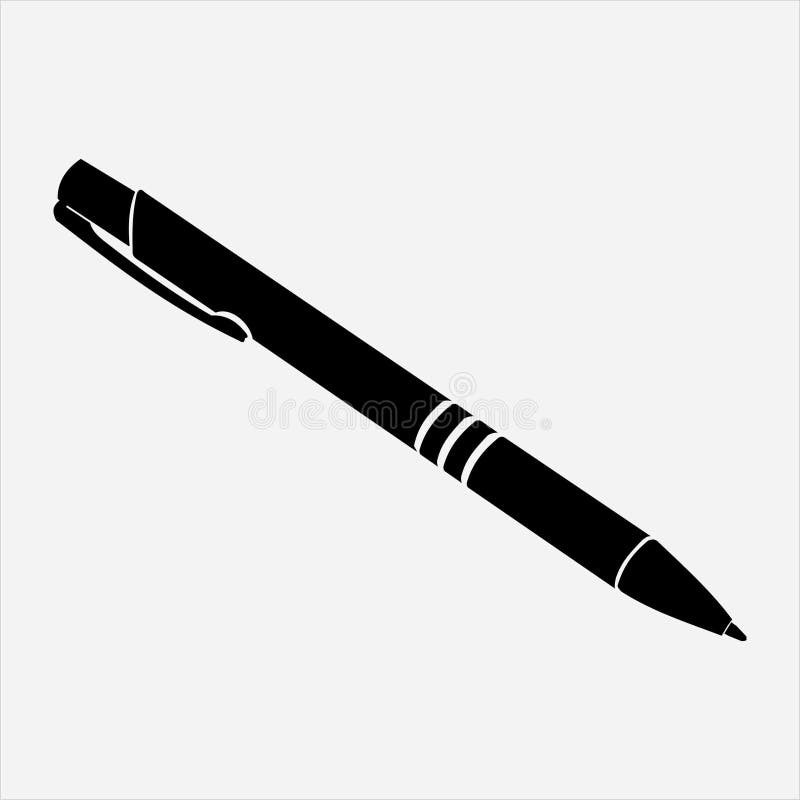 Simple Pen Icon Vector Design Stock Vector - Illustration of paper ...