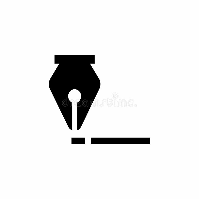 Simple Pen Tool and Line Symbol Vector Icon Illustration Design Stock ...