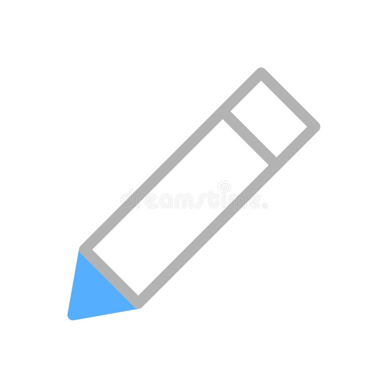 Simple Pencil Icon. Concept of Writing, Editing, and Creativity Stock ...