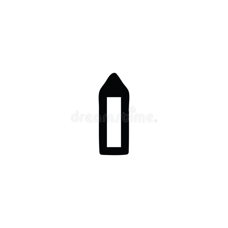 Simple pencil icon symbol stock vector. Illustration of graphic - 146133637