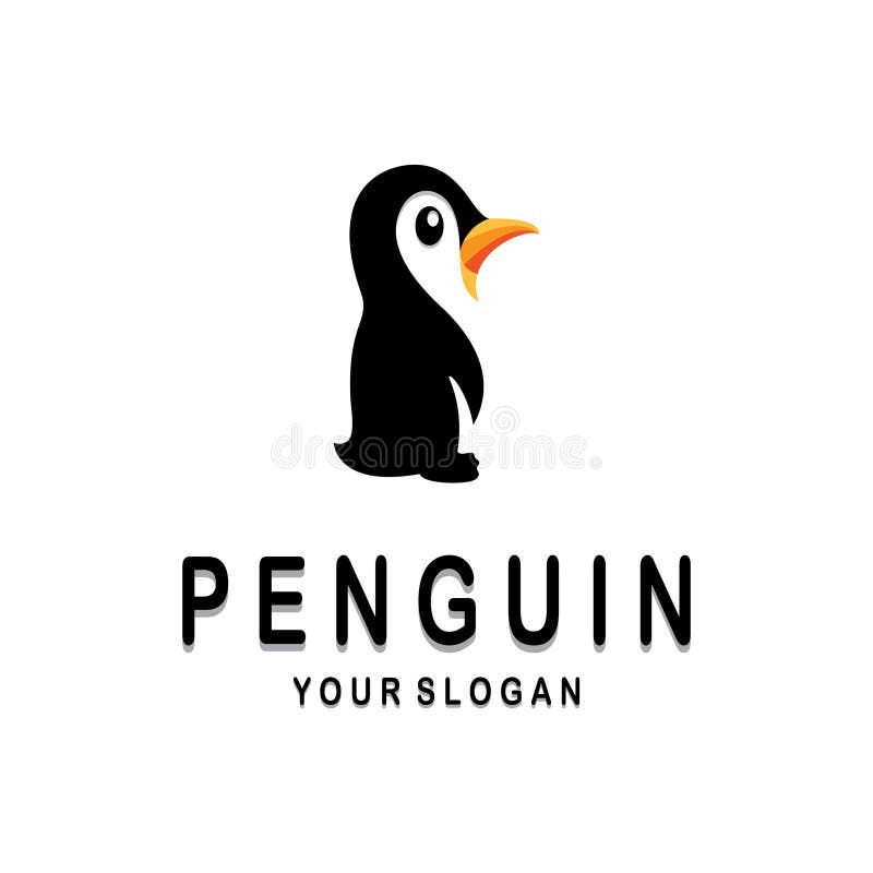 Simple Penguin Logo Design Template Illustration Stock Vector ...