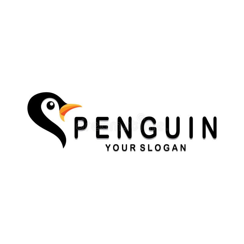 Simple Penguin Logo Design Template Illustration Stock Vector ...