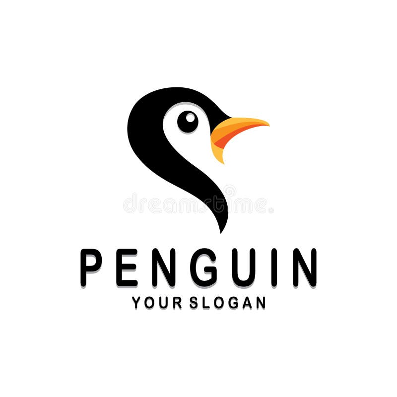 Simple Penguin Logo Design Template Illustration Stock Vector ...