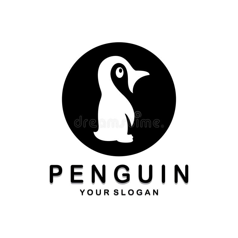 Simple Penguin Logo Design Template Illustration Stock Vector ...
