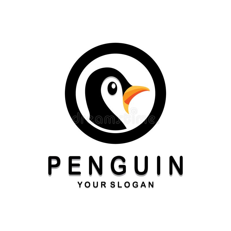 Simple Penguin Logo Design Template Illustration Stock Vector ...