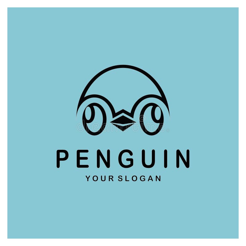 Simple Penguin Logo Design Template Illustration Stock Vector ...