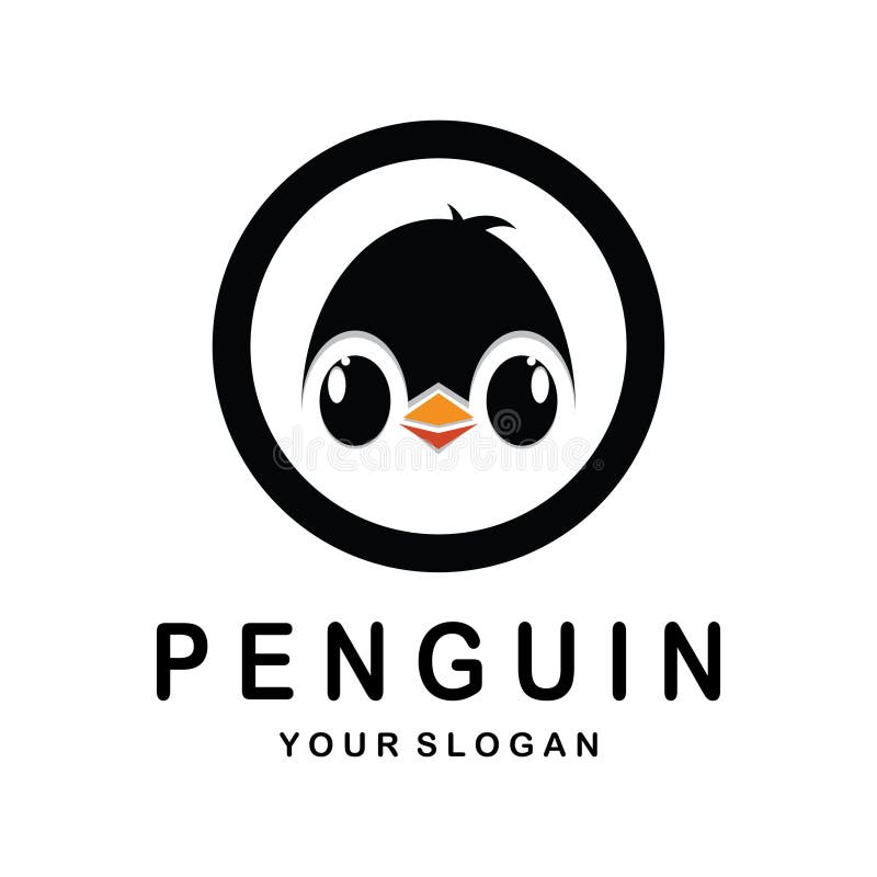 Simple Penguin Logo Design Template Illustration Stock Vector ...