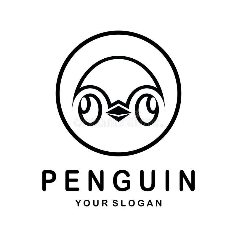 Simple Penguin Logo Design Template Illustration Stock Vector ...
