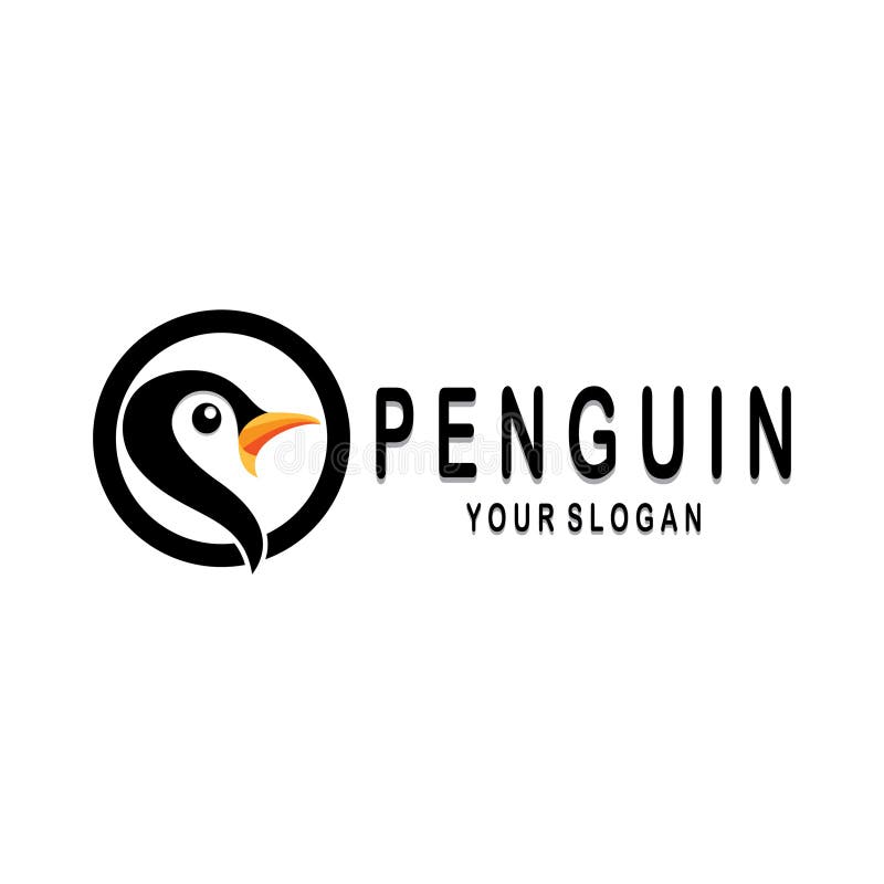 Simple Penguin Logo Design Template Illustration Stock Vector ...