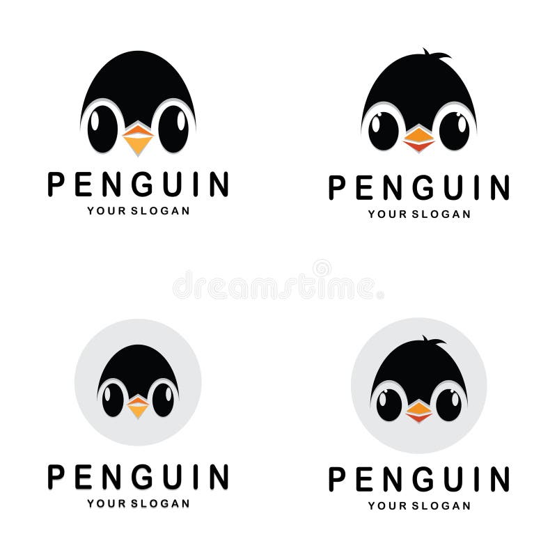 Simple Penguin Logo Design Template Illustration Stock Vector ...
