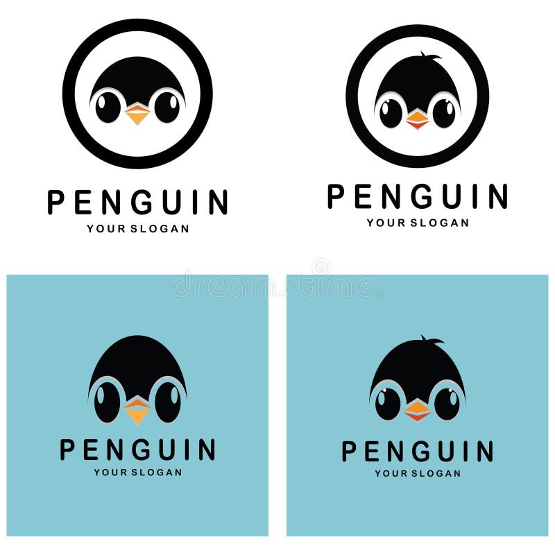 Simple Penguin Logo Design Template Illustration Stock Vector ...