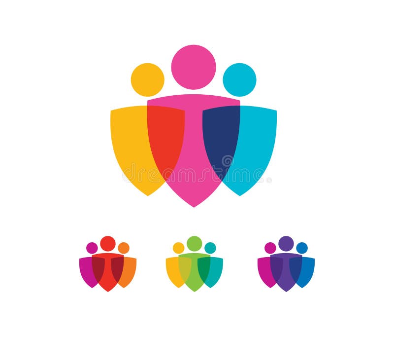 Simple People Multicolor Vector Sign Stock Vector - Illustration of ...