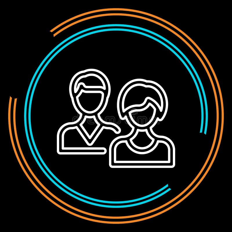 No People Thin Line Icon, Prohibited and Ban, No Human Sign, Vector ...