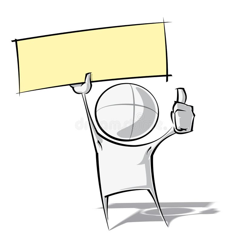 Simple People - Thumbs Up Label Stock Vector - Illustration of finger ...